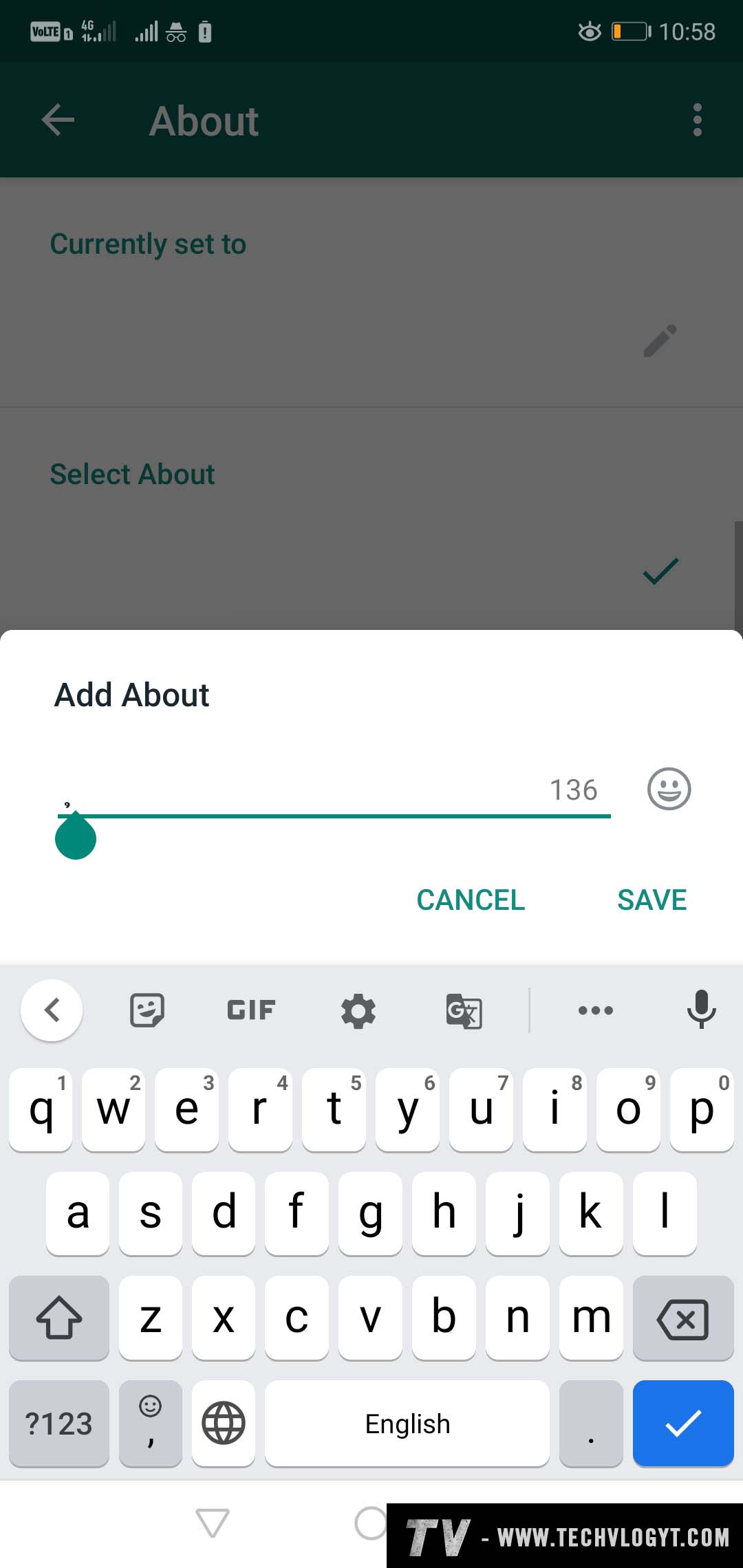 How To Set Blank Whatsapp Status